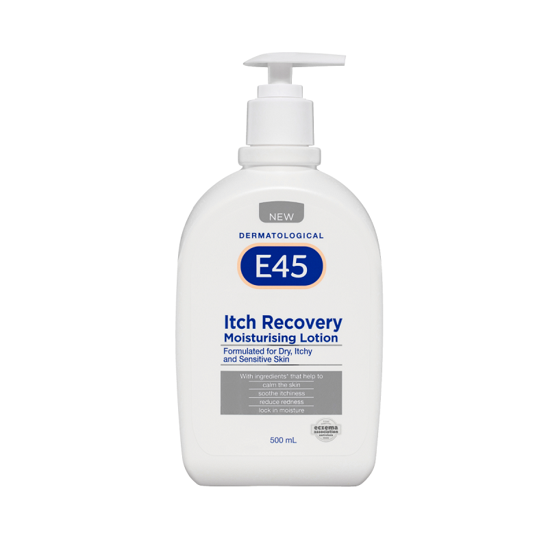 * E45 Itch Recovery Moisturising Lotion 500mL for Dry Itchy Sensitive ...