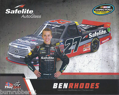 2017 BEN RHODES "SAFELITE" #27 NASCAR CWTS TRUCK POSTCARD | eBay