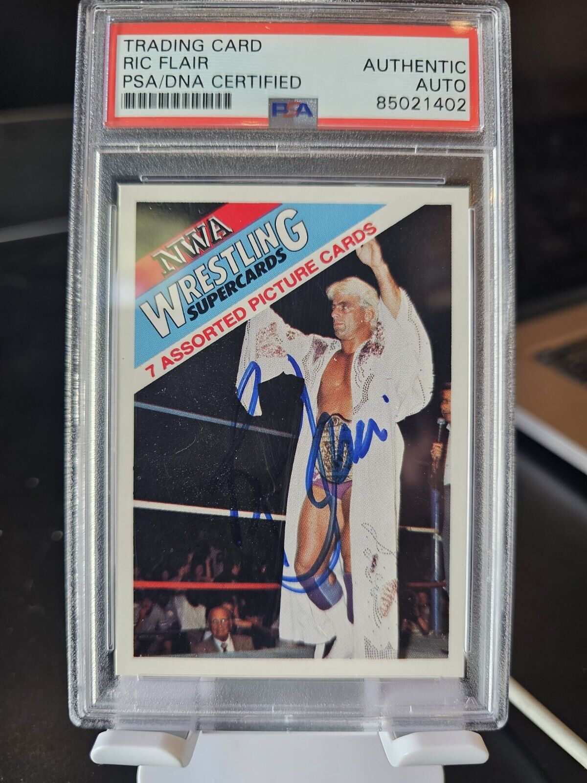 Ric Flair WWF WWE Signed Autograph 1988 NWA Wonderama Rookie Card PSA ...