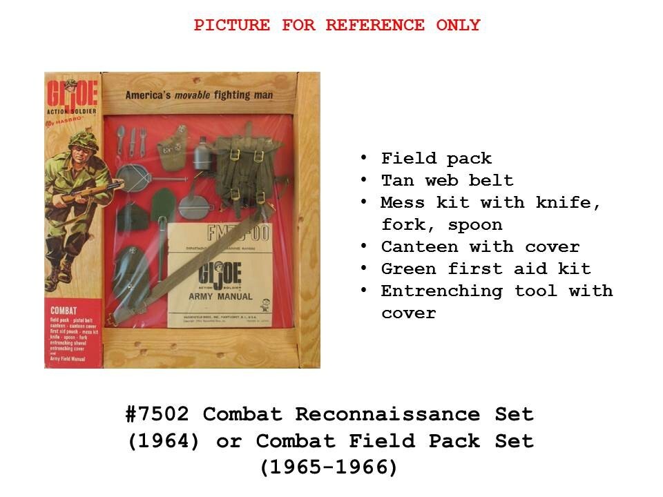 Vintage 1964 Hasbro GI Joe Action Soldier #7502 Combat Field Pack C8 | eBay