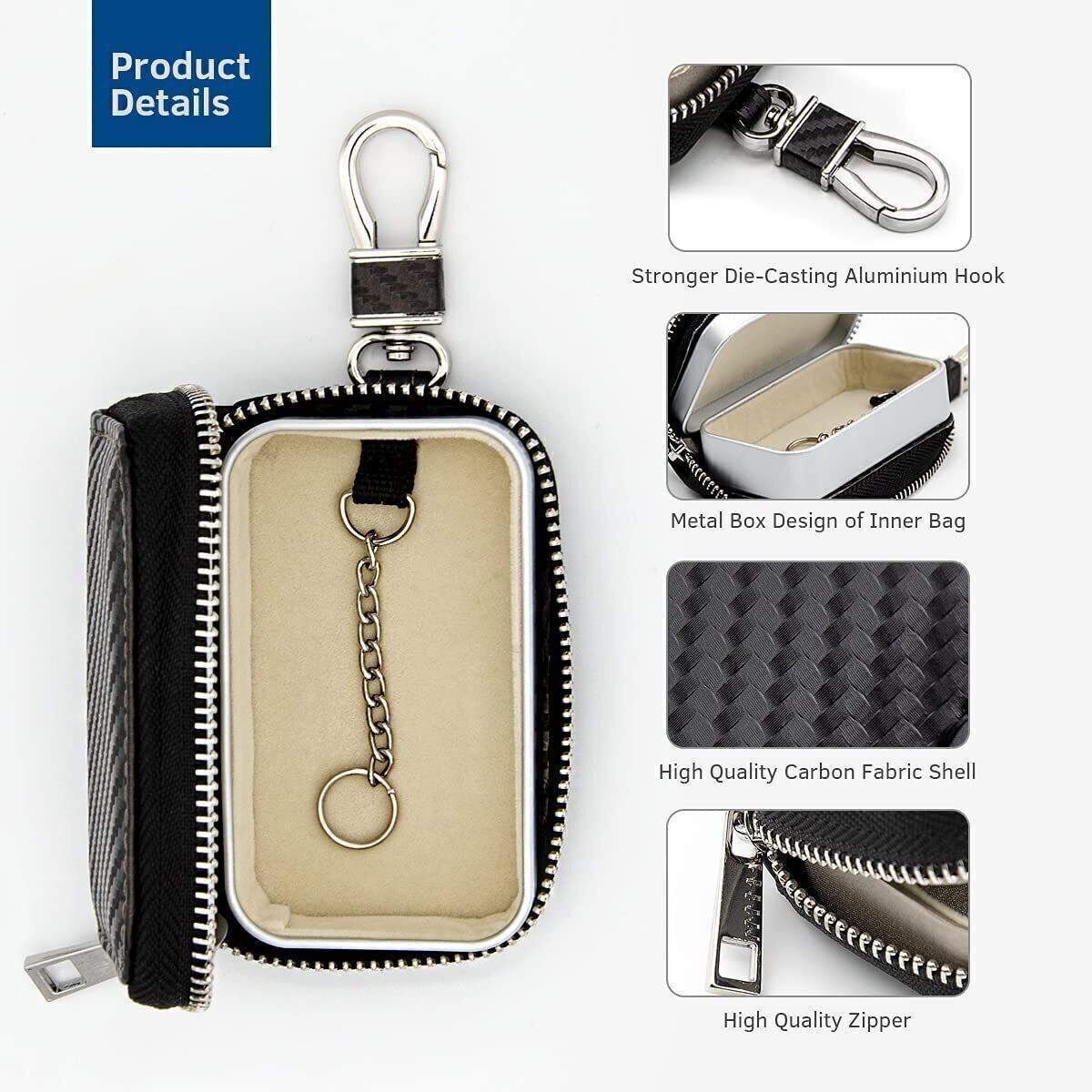 Faraday Car Key Signal Blocker Case Anti-Hacking Anti-Theft FOB RFID Pouch US | eBay