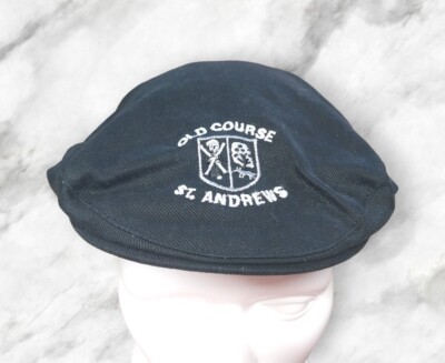 St. Andrews Golf Links Old Course Flexfit Newsboy Driving Cap Hat Black ...