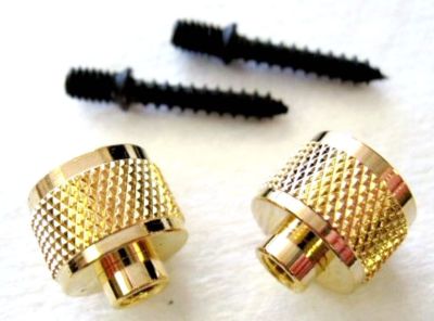 Genuine Gretsch Strap button GOLD set 2 for Fender Gibson Guitar Bass ...