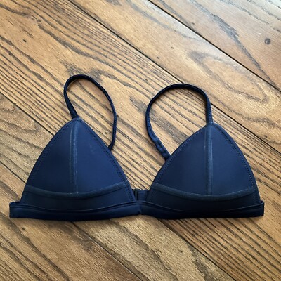 Womens Size Small+ Triangl Bikini Top Black Triangle Swim Beach Pool ...