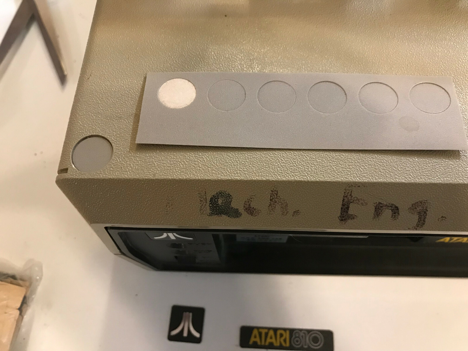 810 DISK DRIVE HOLE COVERS PLASTIC 4 each NEW Atari Parts for 810 Part ...