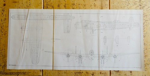 WW2 BRITISH Aircraft AVRO LANCASTER II Scale Design Plan c1943 | eBay UK
