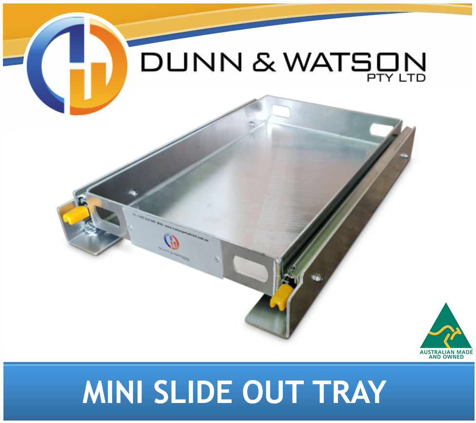 Mini Aluminium Slide Out Tray for Battery BBQ 4WD 4x4 Caravan Ute ...