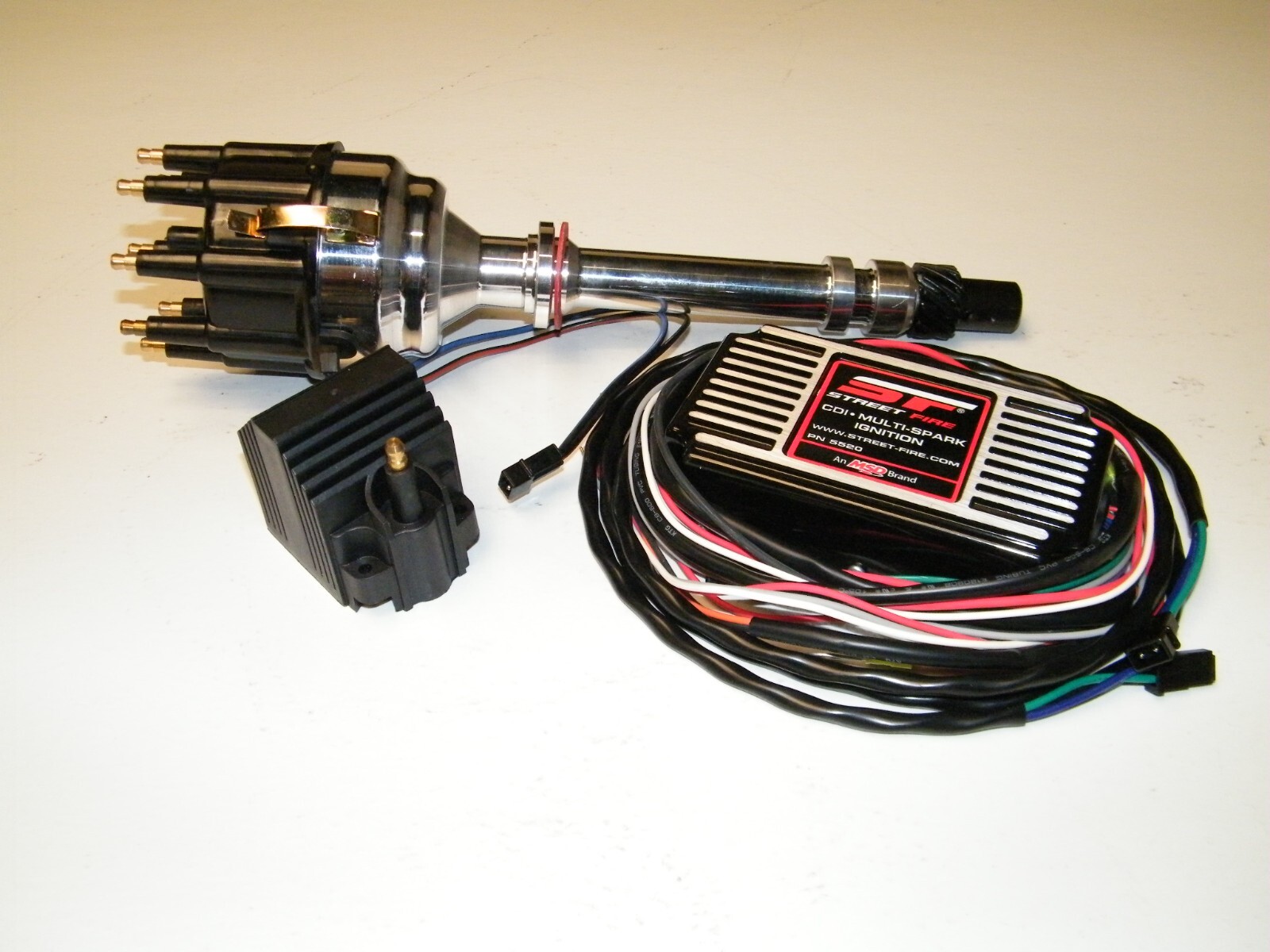 MSD Street Fire Ignition Scorpion Billet Aluminum Distributor SBC BBC ...