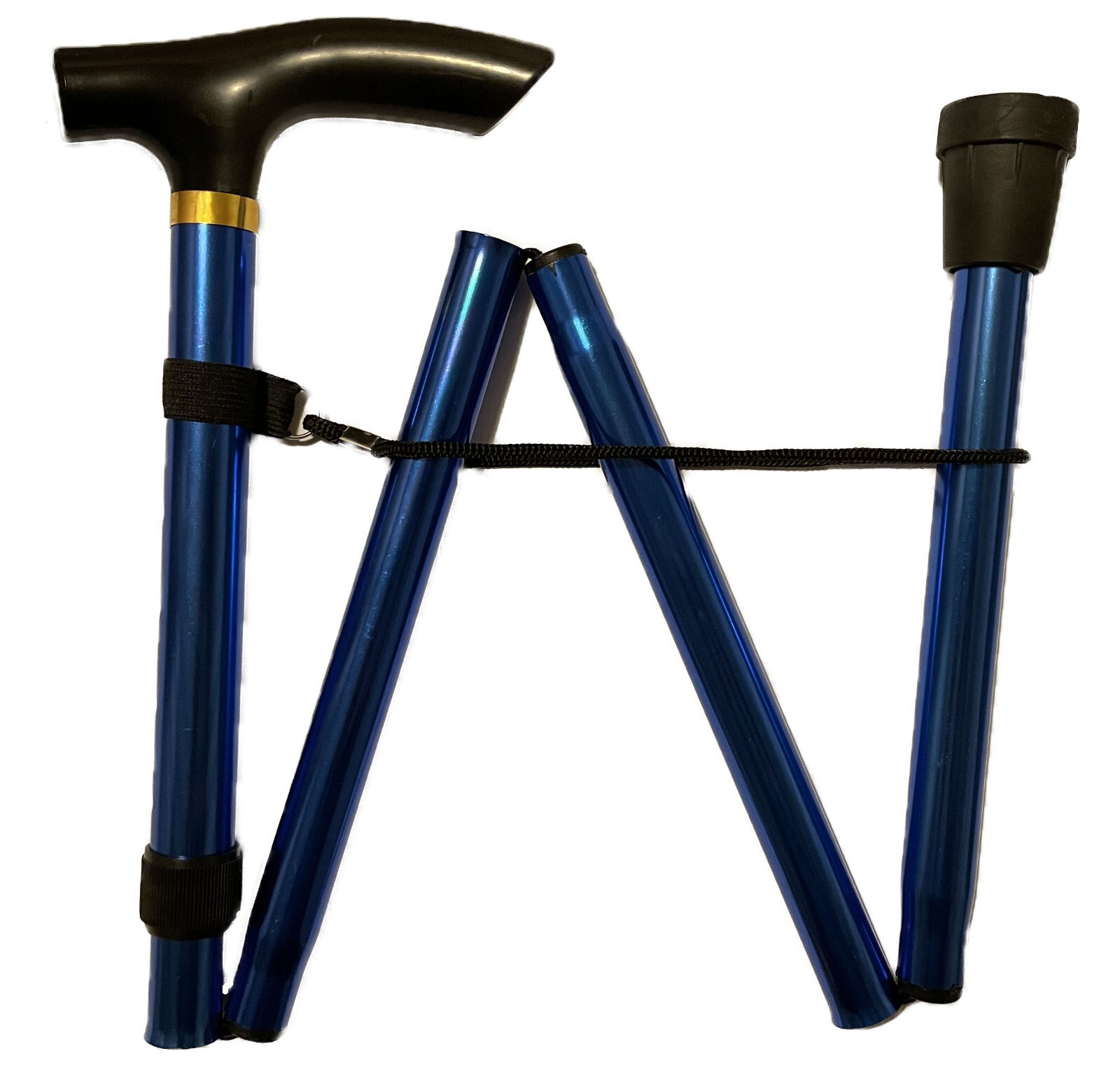 Lightweight Aluminium Walking Stick Cane Easy Folding Height Adjustable ...