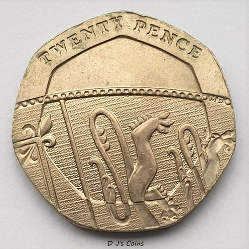 Genuine Rare Undated 20p Mule No Date Coin. Good Circulated Grade ...