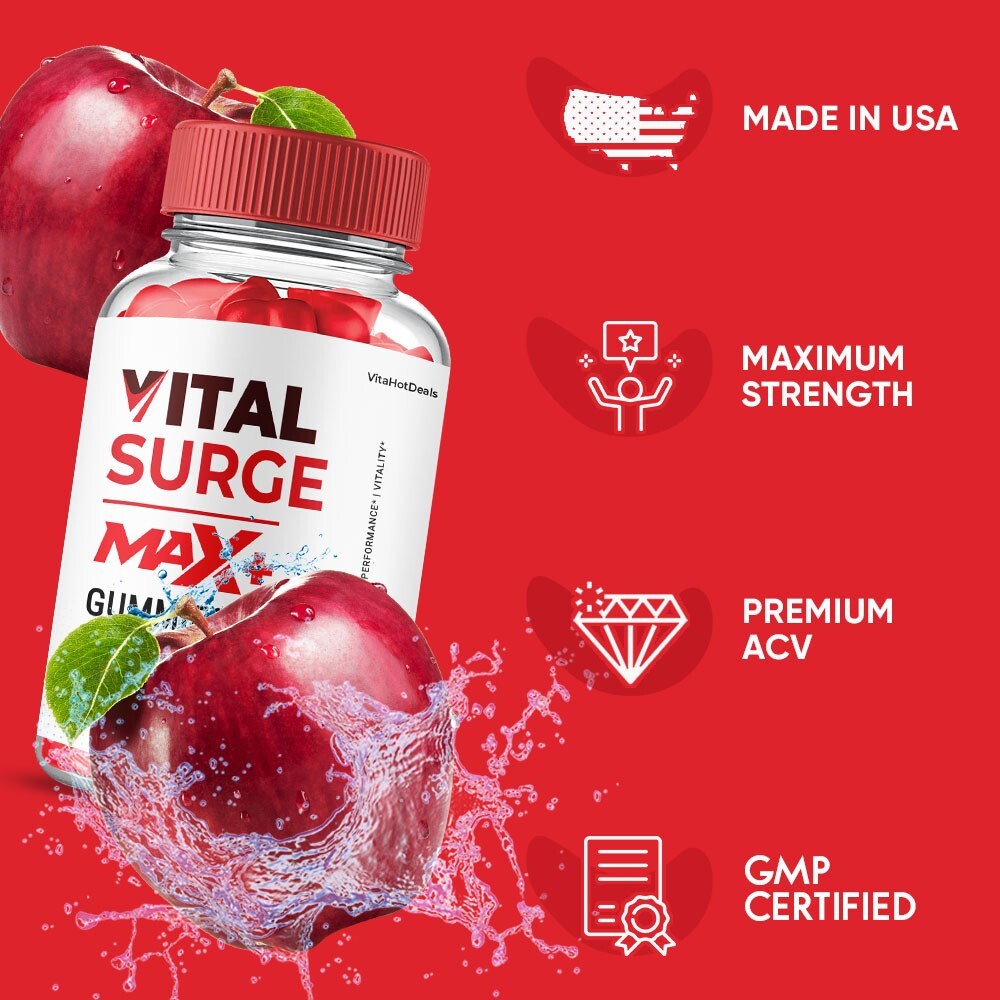 Vital Surge Max + Gummies For Men, VitalSurge Max + Higher Strength (1 ...
