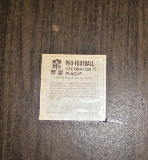 VINTAGE 1969 NFL ATLANTA FALCONS HALF FOOTBALL HELMET PLAQUE SEARS 16 X ...