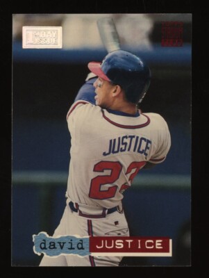 1994 David Justice Topps Stadium Club Baseball 1st Day Issue #94 *NICE ...