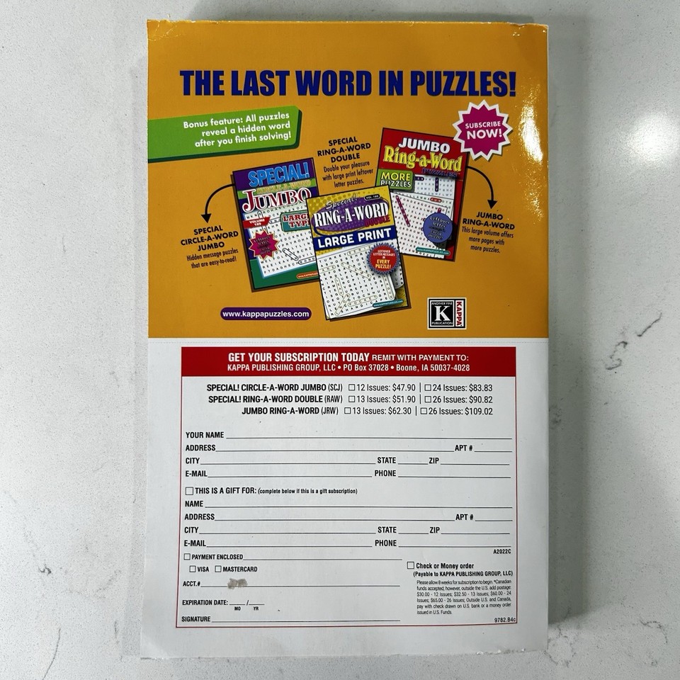 Kappa Book of Large-Print Word-Finds 132 Easy-to-Read Puzzles Fall ...