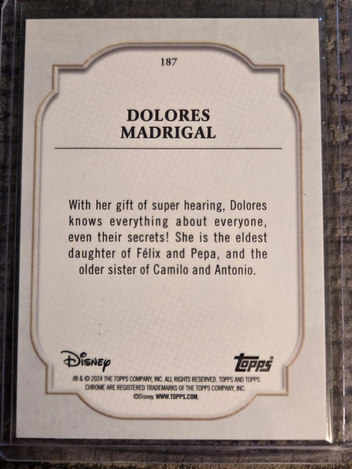 2024 Topps Chrome Disney Dolores Madrigal Purple Green Pulsar 120/150 ...