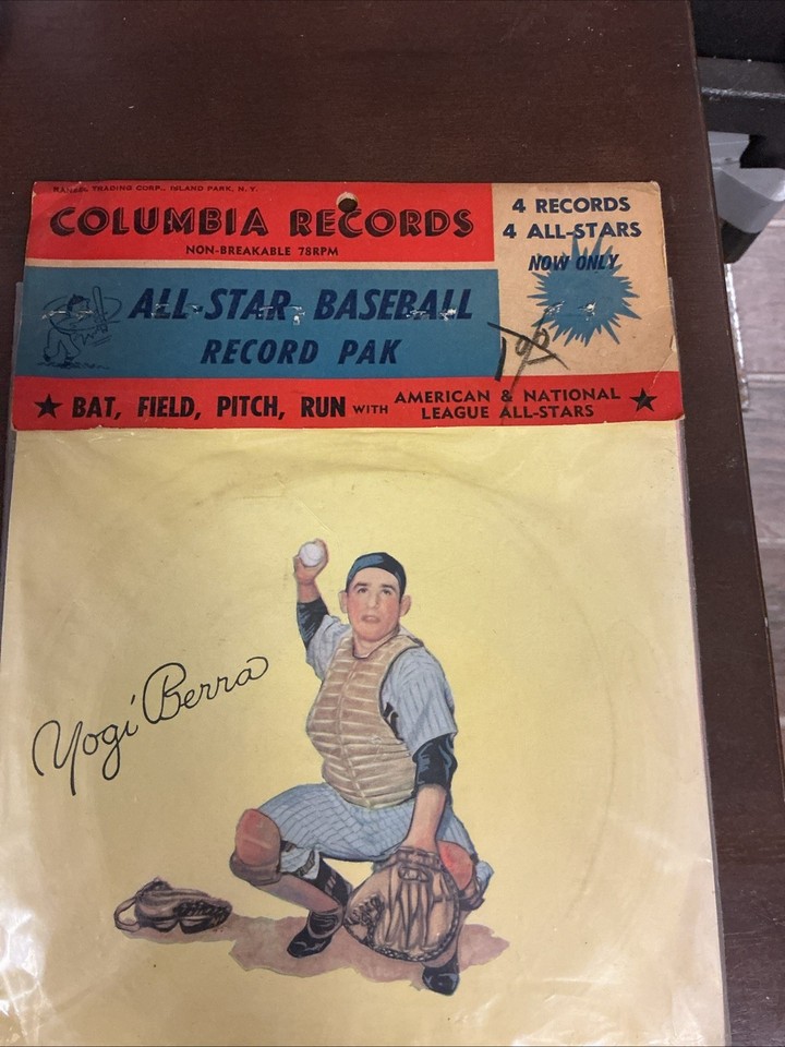 1950's Columbia Records All Star Baseball Record Pak 4 Records Berra ...