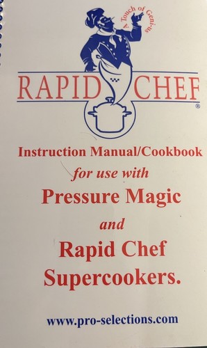 Pressure Magic & Rapid Chef Supercookers Instruction Manual/Cookbook | eBay
