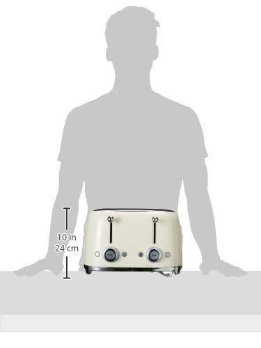 50's Style Retro Aesthetic 4 Slice Toaster 6 Presets Extra Wide Slots ...