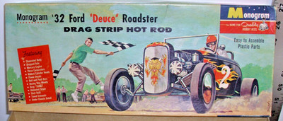 MONOGRAM 32 FORD DEUCE ROADSTER DRAG CAR MODEL KIT BOXED PC55 | eBay