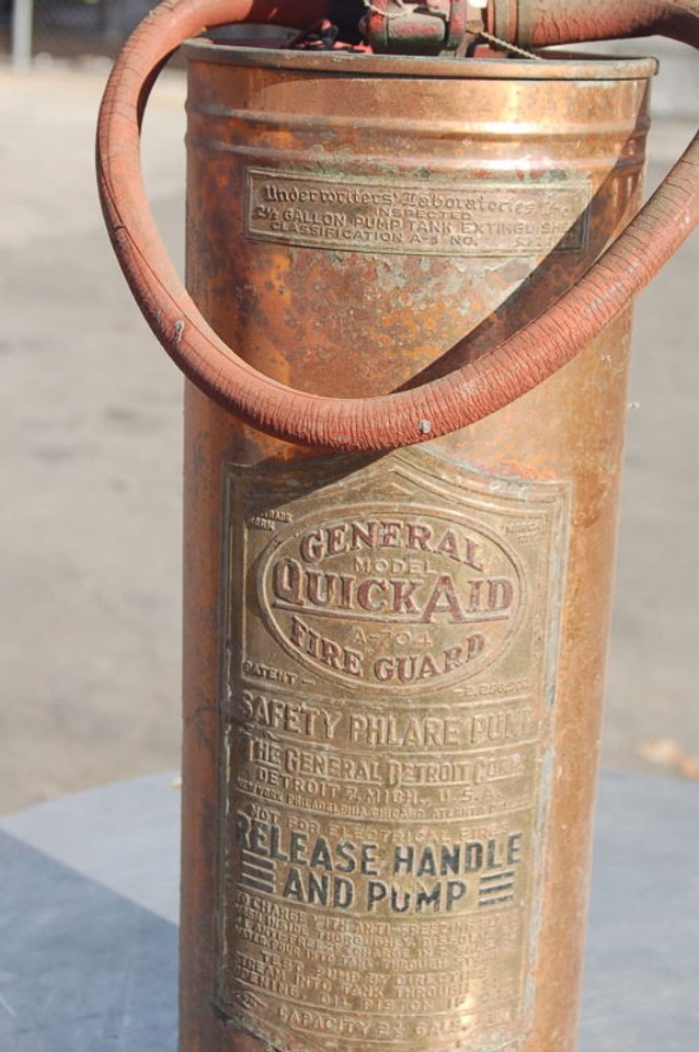 GENERAL QUICK AID COPPER FIRE EXTINGUISHER A-704 BRASS | eBay