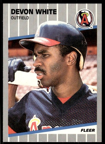 1989 Fleer Baseball Card Devon White California Angels #489 | eBay