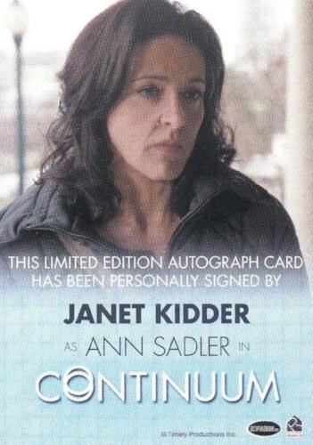 Continuum Seasons 1 & 2 Janet Kidder as Ann Sadler Autograph Card | eBay
