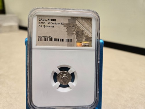 NGC Celtic Aedui Tribe Certified Ancient Silver Coin 1st Century BC ...