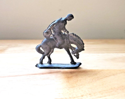 Vintage Lead Cowboy on Horse Riding / 2 3/8" | eBay