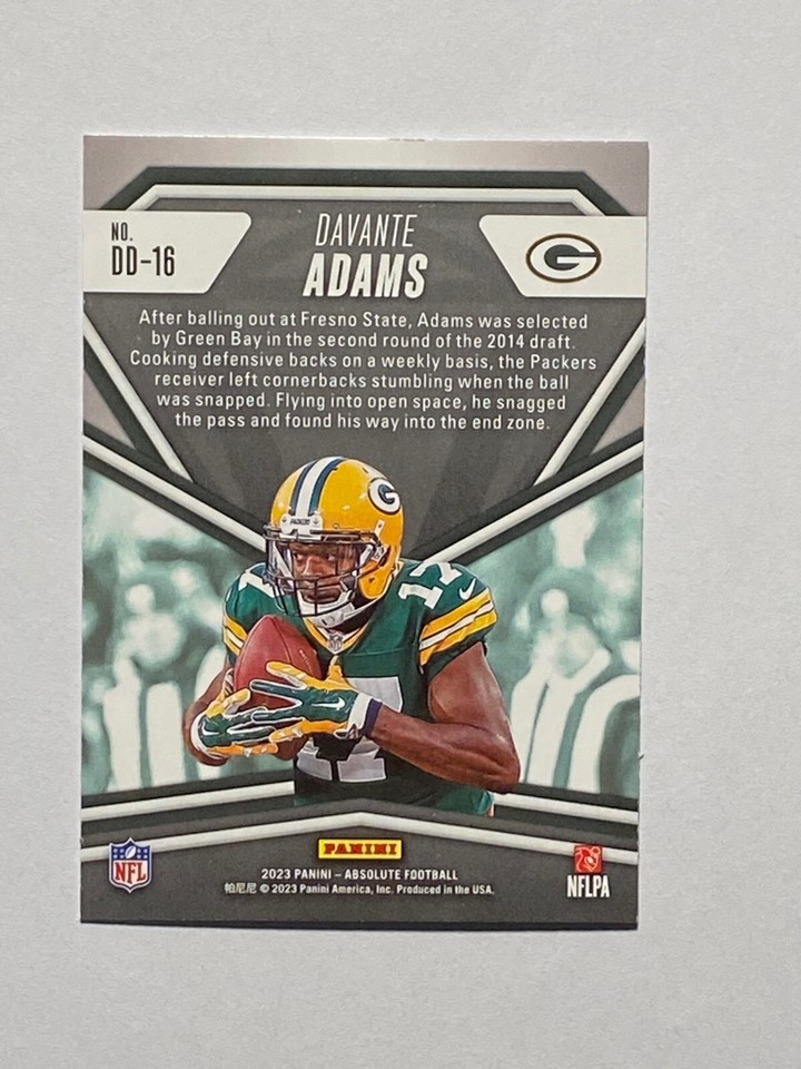 2023 Panini Absolute Football #DD-16 DAVANTE ADAMS Draft Diamonds ...