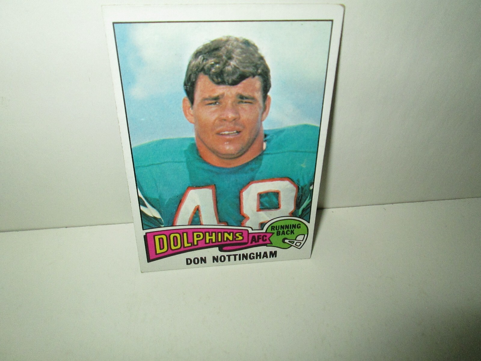 DON NOTTINGHAM 1975 FOOTBALL CARD TOPPS #317 MIAMI DOLPHINS Colts RB ...