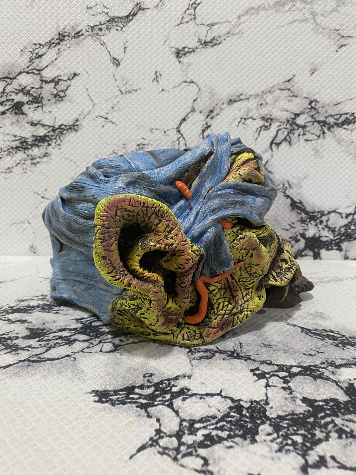 Half Goblin Zombie Face Rubber Halloween Mask Head La… - Gem