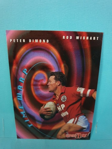 Peter Dimond / Rod Wishart🏆1996 Dynamic S1 #T2 Time Warp NRL Card 🏆FREE ...
