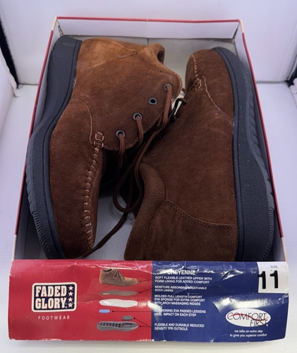 Faded Glory Women’s 11 Cheyenne Rust Brown Faux Suede Moc Toe Boots ...