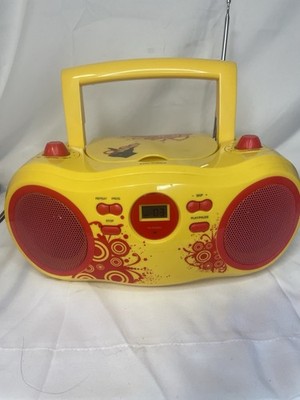 Glee Boombox Portable AM/FM Radio CD Player Yellow Red Rare Tested ...