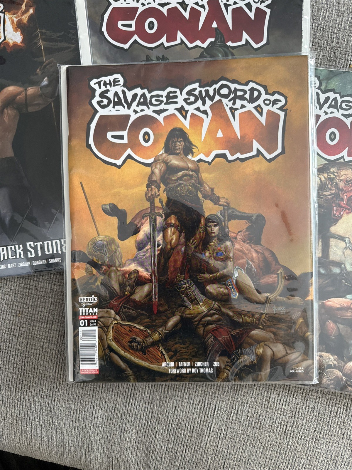 SAVAGE SWORD OF CONAN #1 ,2,4,5,6(2024) B&W MAGAZINE, ARCUDI, ZUB ...