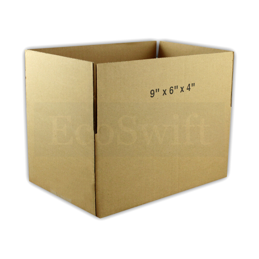 25 9x6x4 EcoSwift Cardboard Packing Moving Shipping Boxes Corrugated ...