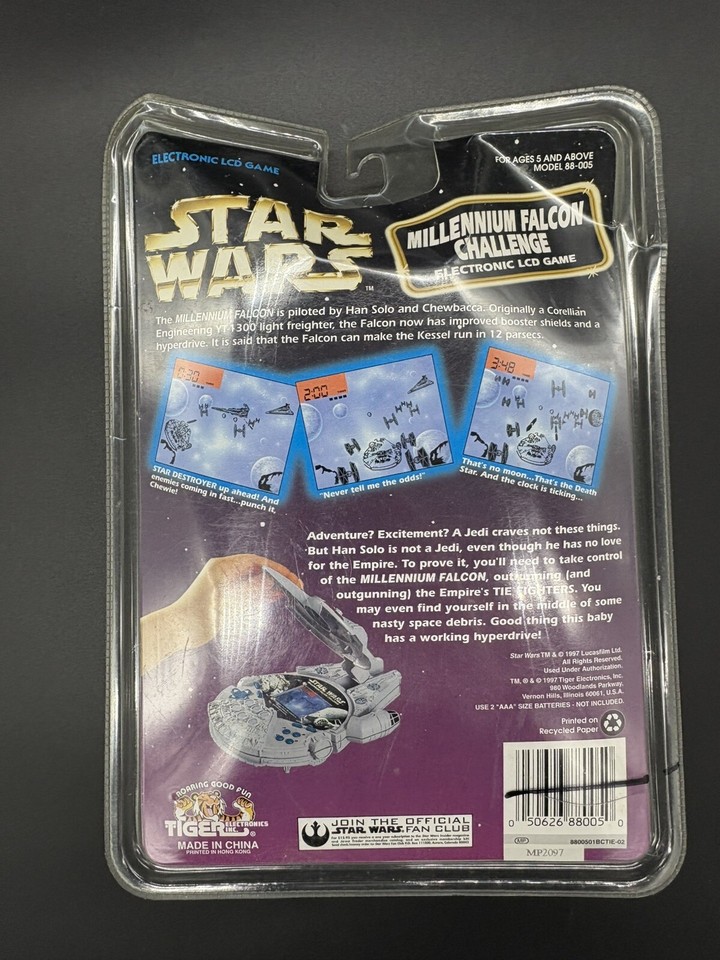 STAR WARS MILLENNIUM FALCON CHALLENGE LCD MATRIX GAME 1997 SEALED TIGER ...
