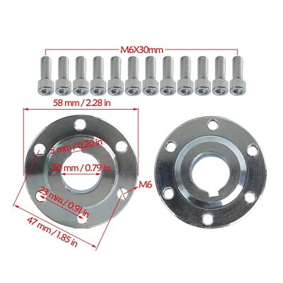 2x #35 Sprocket 32mm Shaft Axle Hub Adapter 20mm For Mini Bike ATV Quad ...