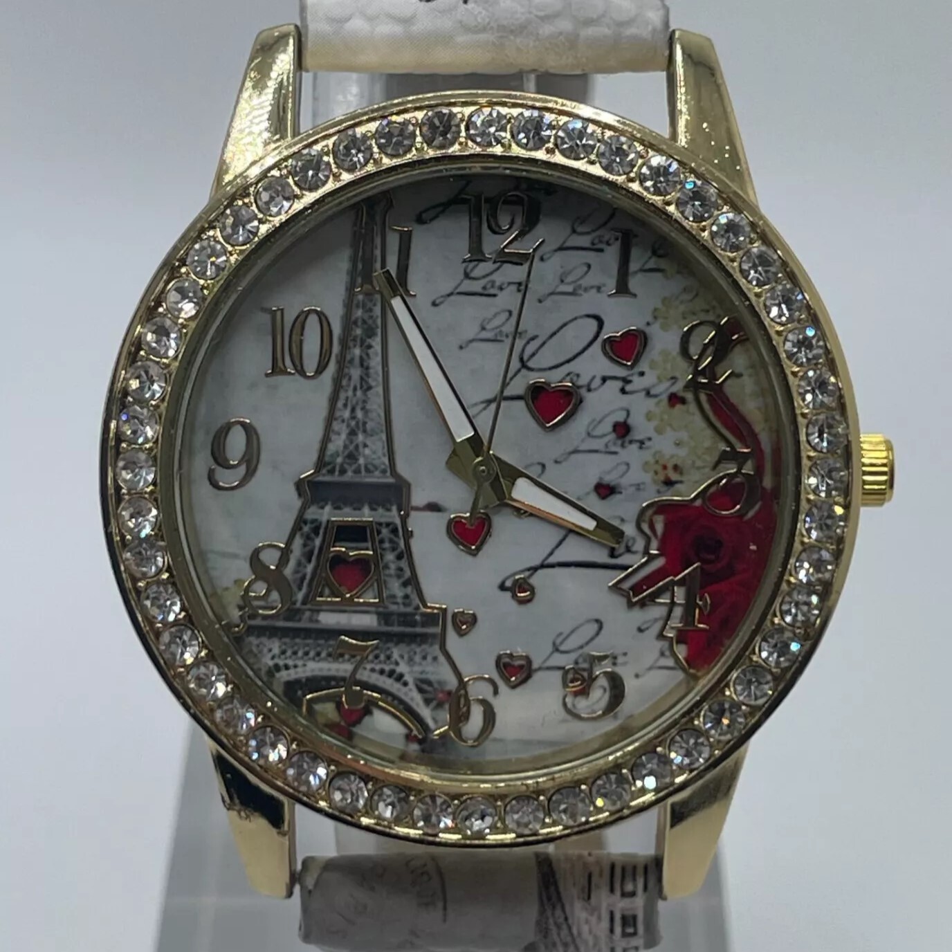 Eiffel Tower Watch Womens Paris 41mm Case Gem Set Qua… - Gem