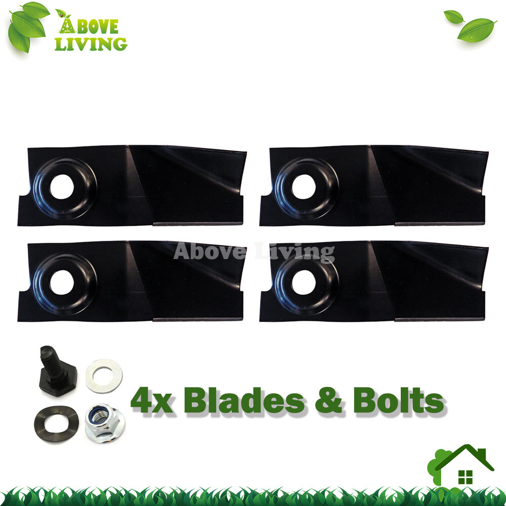 4 X Blades & Bolts Set For 18" Husqvarna LC18 Stihl Viking MB434 MB435 ...