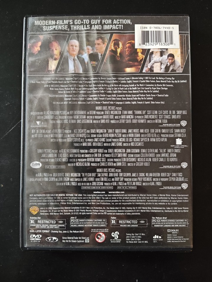 4 Film Favorites: Denzel Washington Collection (DVD) 883929183081 | eBay