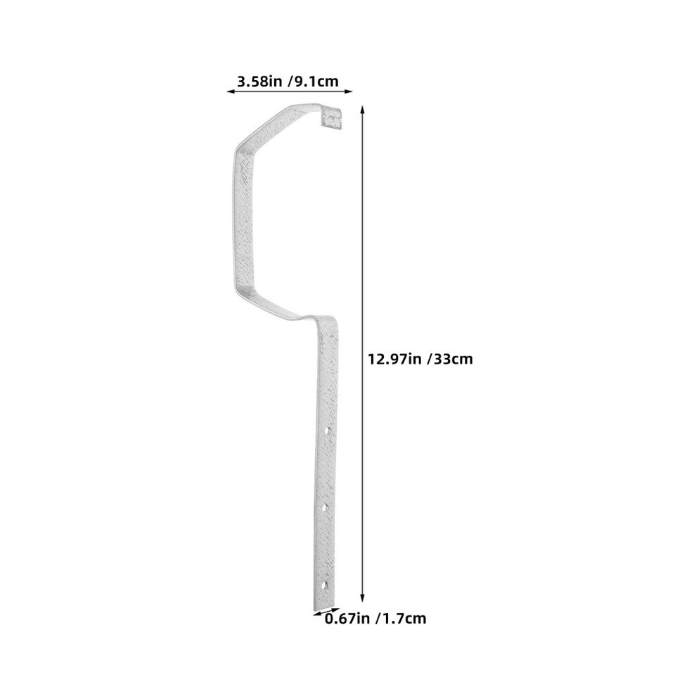 4pcs Metal Rain Gutter Brackets Roof Support Heavy Duty Iron Gutter ...