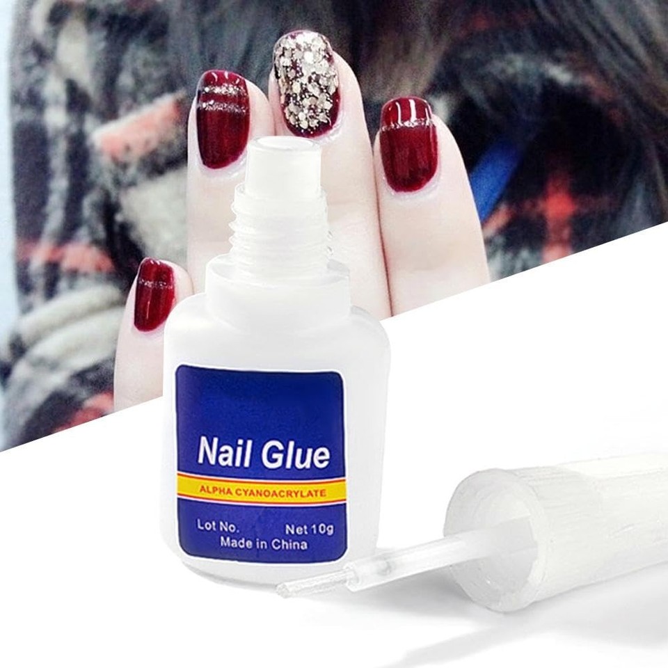 Nail Glue with Brush Extra Strong Clear False Nail Tips Acrylic Art ...