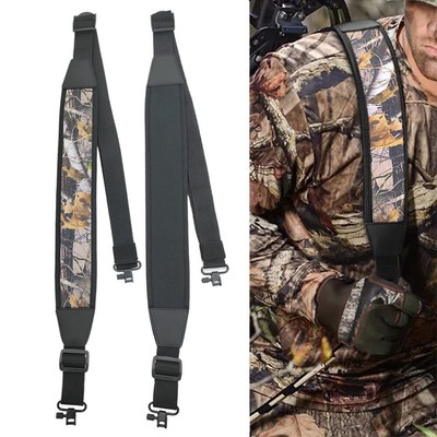 Two Point Rifle Gun Sling with Swivels Neoprene Padded Adjustable ...