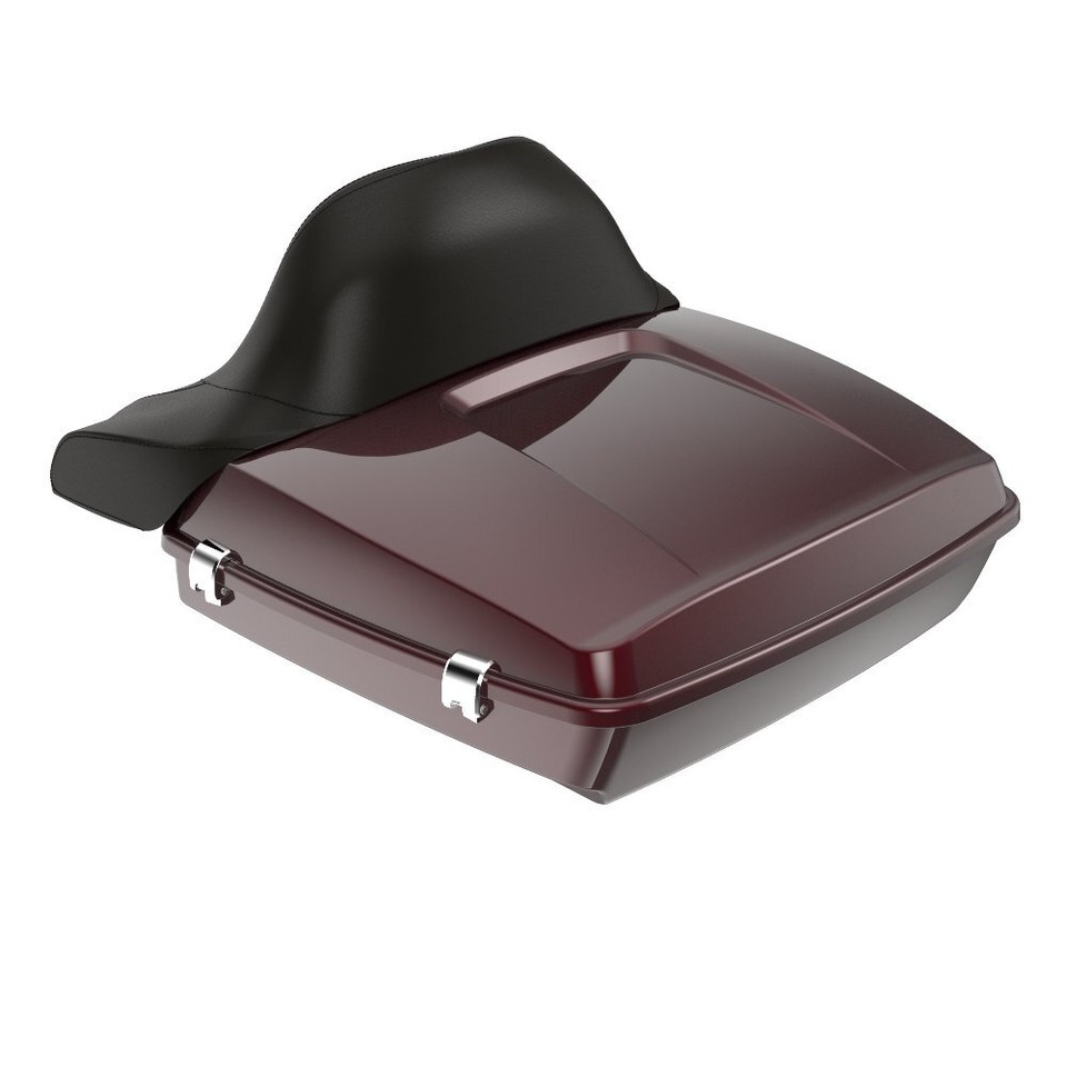 Crimson Red Sunglo Razor Tour Pak Wrap-Around Backrest For 97-20 Harley ...