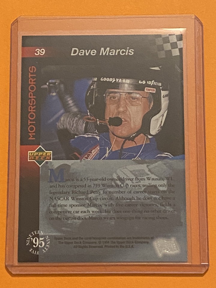1995 Upper Deck - #39 Dave Marcis | eBay