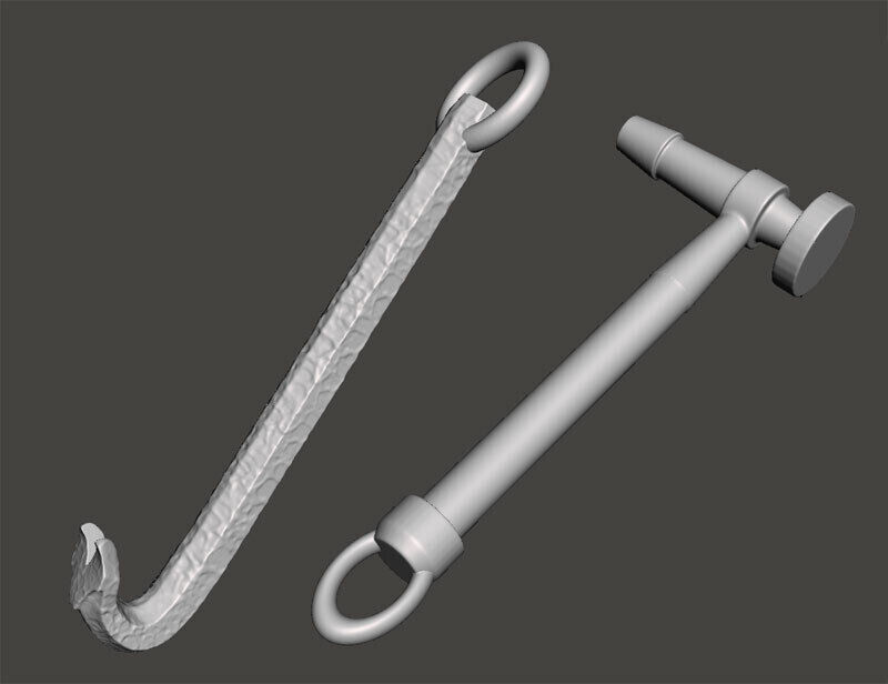 Ghost Rider hammer and crowbar custom accessories 1:6 12 Inch Action ...