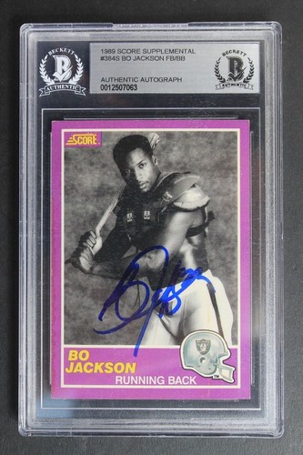 Bo Jackson Oakland Raiders Autographed Signed 1989 Score #384S BAS *BO ...