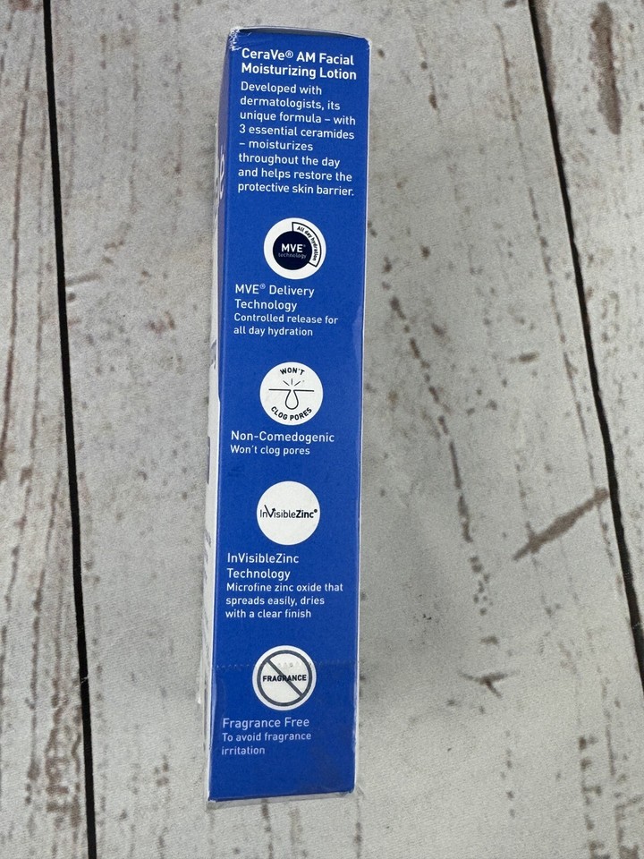 CeraVe AM Facial Moisturizing Lotion SPF 30 Oil-Free 3oz Box Damaged ...