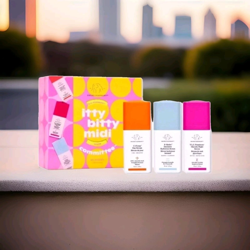 DRUNK ELEPHANT Itty Bitty Midi Committee Serum Acid Trio NEW Sealed | eBay